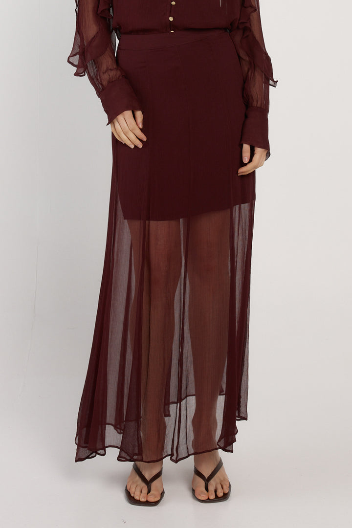 Emryn Maxi Skirt - Plum | Fate & Becker | Timeless Women’s Fashion